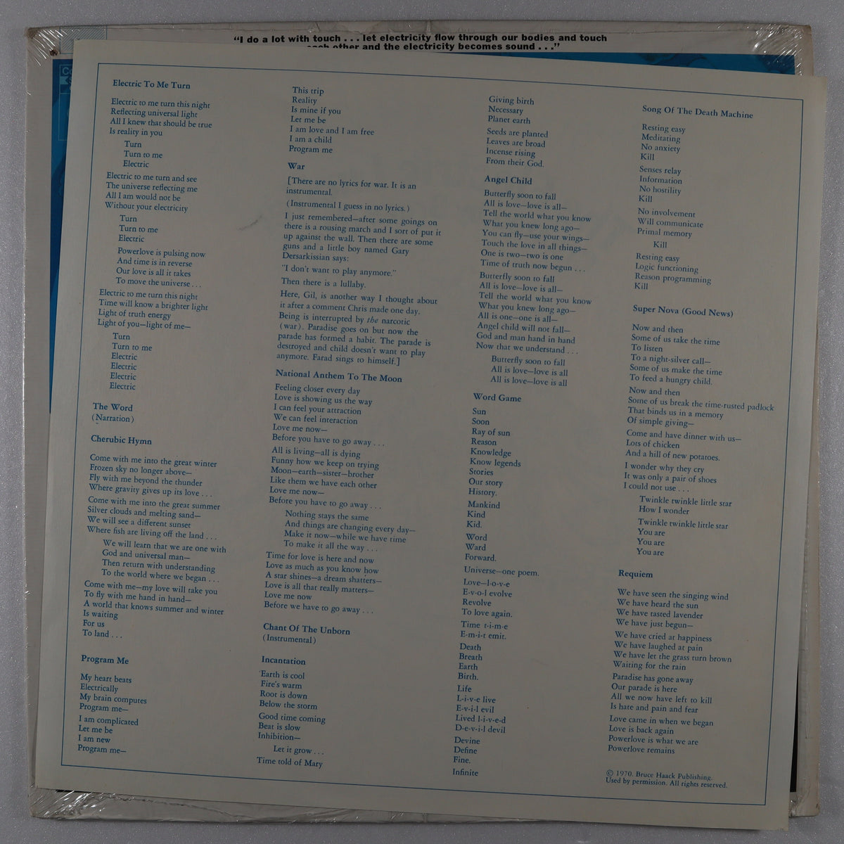 HAACK bruce – The electric lucifer – out there records